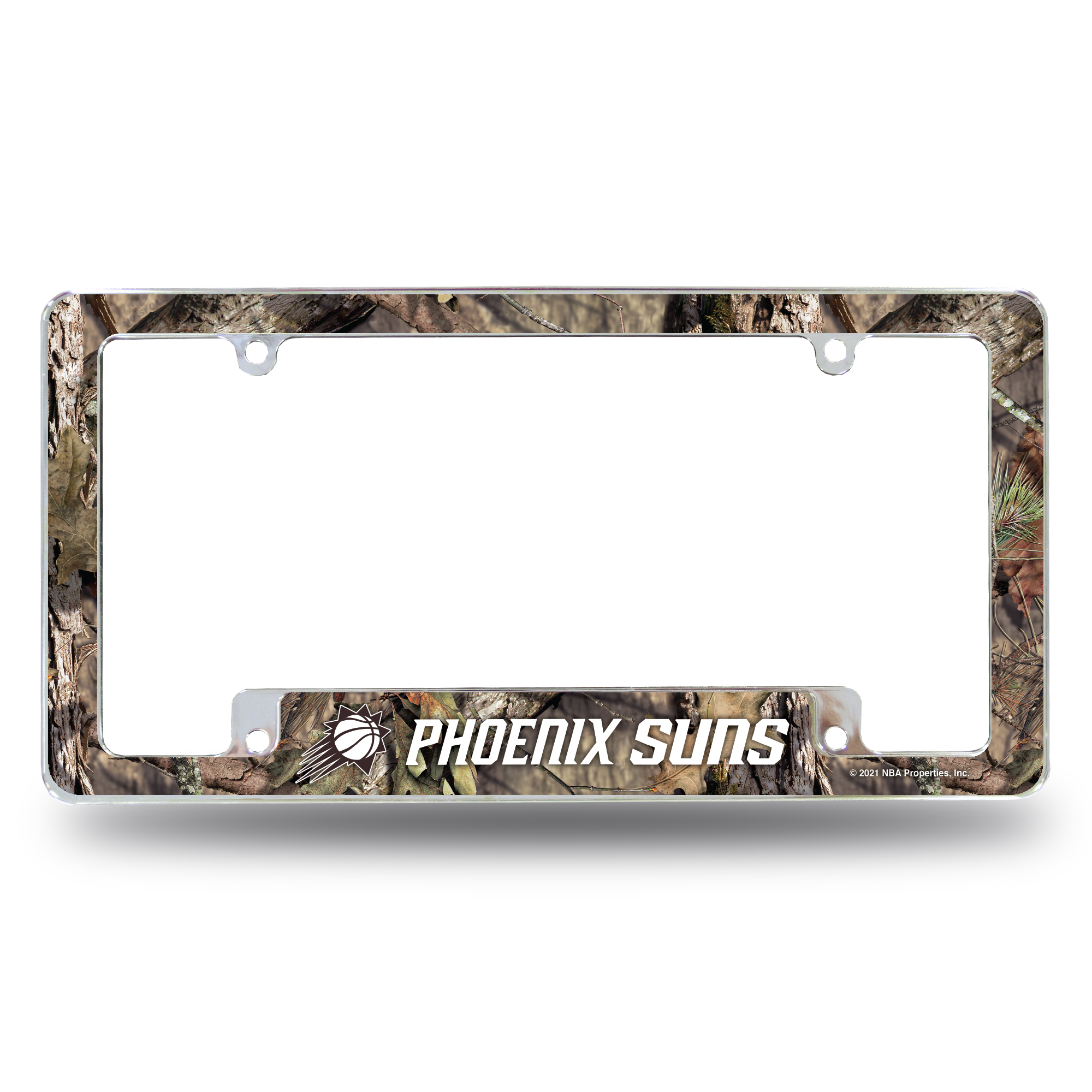 Phoenix Suns Mossy Oak 12" x 6" Chrome All Over Automotive License ...