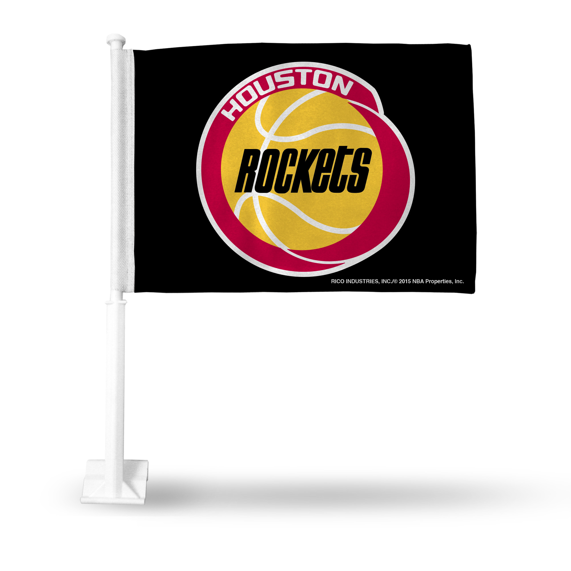 Houston Rockets Black Double Sided Car Flag - 16" x 19" - Strong Pole ...
