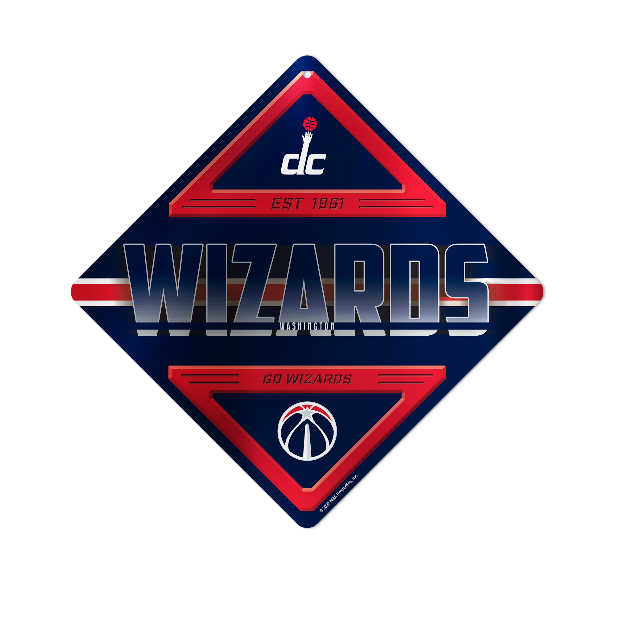 Washington Wizards Metal Sign 16.5" x 16.5" Home D?cor - Bedroom ...