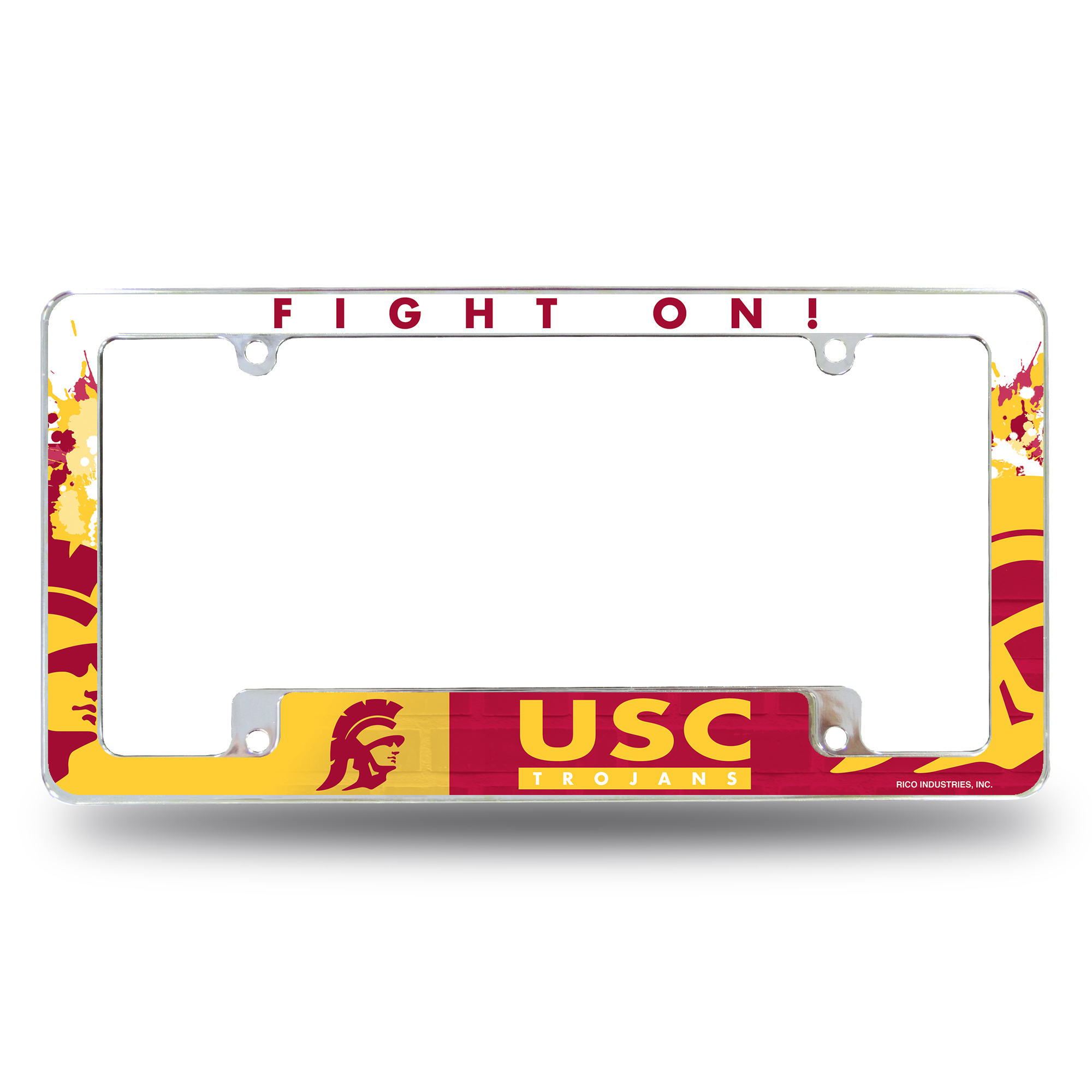 Southern California Trojans - USC Primary 12" x 6" Chrome All Over ...