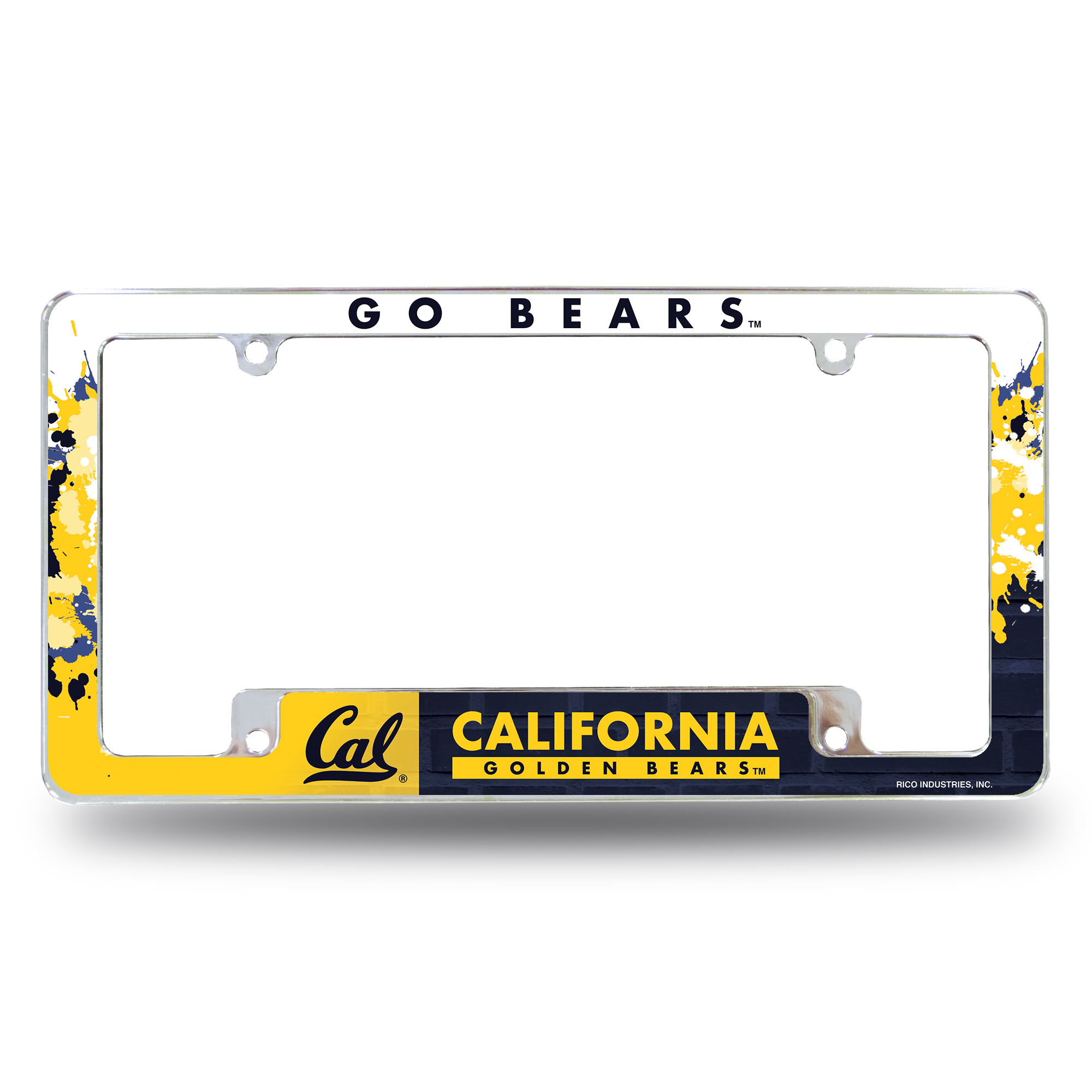 Cal Berkeley Golden Bears Primary 12" x 6" Chrome All Over Automotive ...