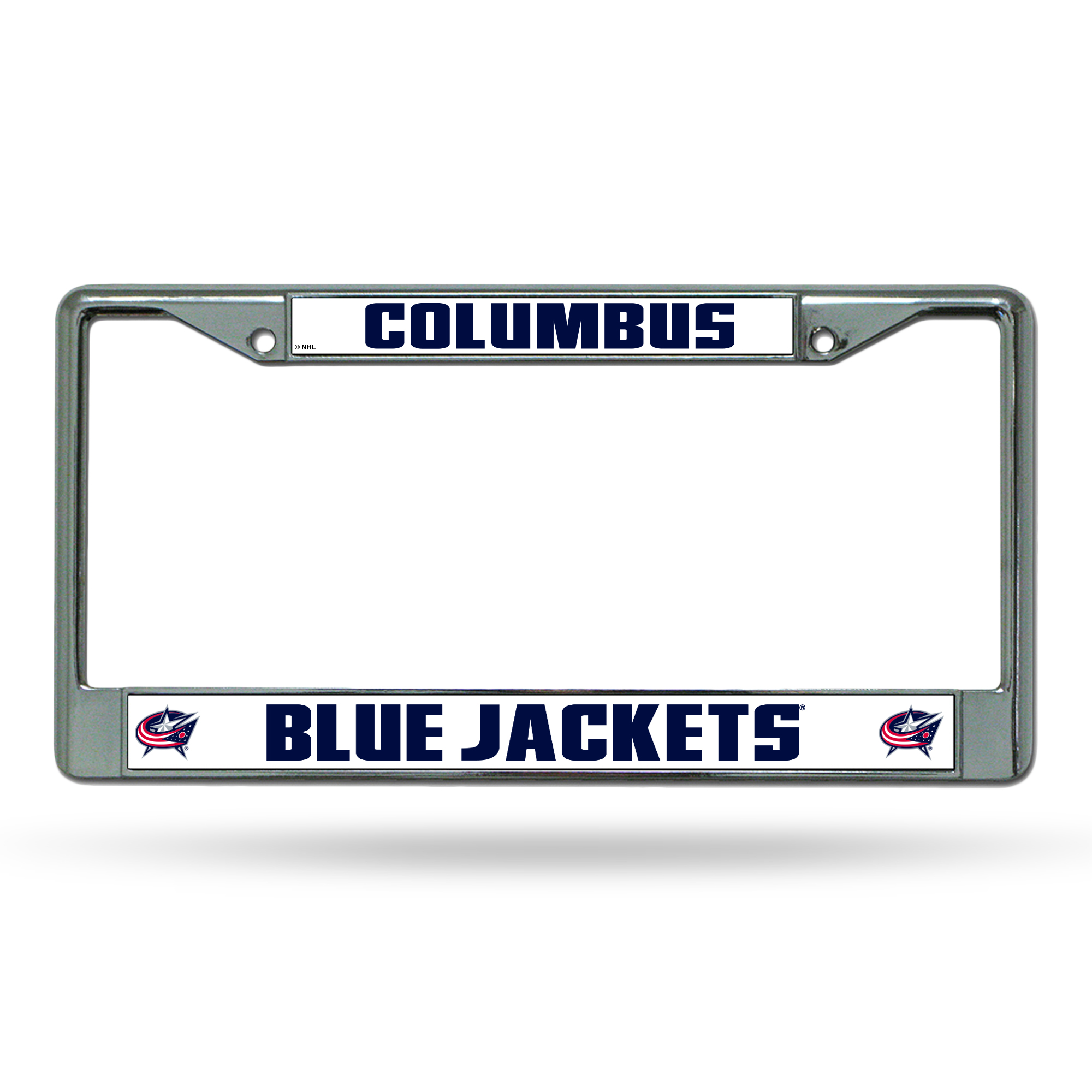 Columbus Blue Jackets Premium 12" x 6" Chrome Frame With Plastic ...